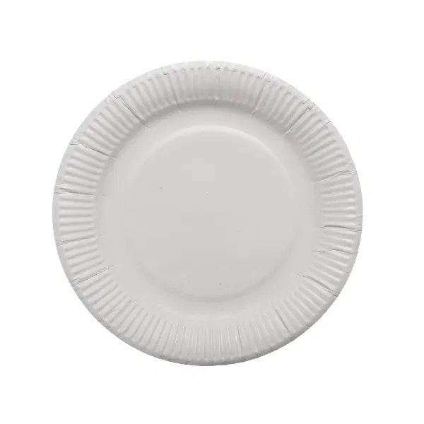 7" White Compostable Paper Plate - LMS Sales Limited