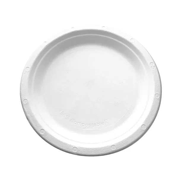 9" White Compostable Paper Plate - LMS Sales Limited